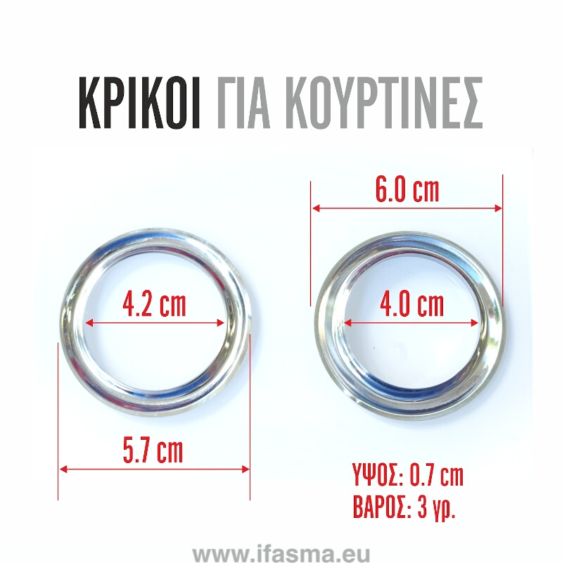 Κρίκοι για Κουρτίνες